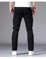 China Daily Trendy Mid Waist wholesale skinny jeans mens White Black Slight Stretch Custom (P399) for sale