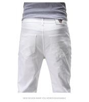 China White Daily Mid Waist wholesale skinny jeans mens Youth Trend Regular Fit Custom (P396) for sale
