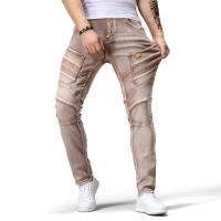 China Daily Mid Waist Brown Blue wholesale skinny jeans mens Youth Trend Autumn 2025 Custom (Y242) for sale