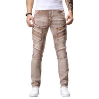 China Daily Mid Waist Brown Blue wholesale skinny jeans mens Youth Trend Autumn 2025 Custom (Y242) for sale