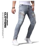 China Daily Mid Waist Brown Blue wholesale skinny jeans mens Youth Trend Autumn 2025 Custom (Y242) for sale
