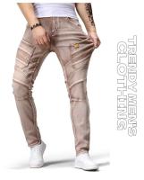 China Daily Mid Waist Brown Blue wholesale skinny jeans mens Youth Trend Autumn 2025 Custom (Y242) for sale