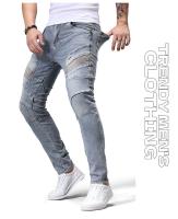 China Daily Mid Waist Brown Blue wholesale skinny jeans mens Youth Trend Autumn 2025 Custom (Y242) for sale