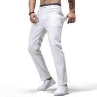 China White Daily Casual mens pants wholesale Mid Waist Slight Stretch Custom (P321) for sale