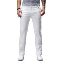 China White Daily Casual mens pants wholesale Mid Waist Slight Stretch Custom (P321) for sale