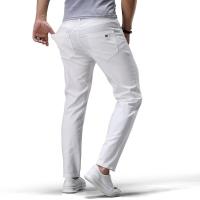 China White Daily Casual mens pants wholesale Mid Waist Slight Stretch Custom (P321) for sale