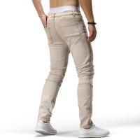 China Blue Daily Mid Waist wholesale skinny jeans mens Youth Trend Slight Stretch Custom (Y241) for sale