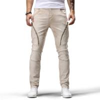 China Blue Daily Mid Waist wholesale skinny jeans mens Youth Trend Slight Stretch Custom (Y241) for sale