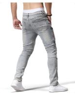 China Blue Daily Mid Waist wholesale skinny jeans mens Youth Trend Slight Stretch Custom (Y241) for sale