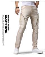 China Blue Daily Mid Waist wholesale skinny jeans mens Youth Trend Slight Stretch Custom (Y241) for sale