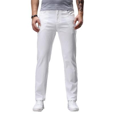 China White White Daily Mid Waist wholesale skinny jeans mens Minimalist Regular Fit Custom (P321) for sale