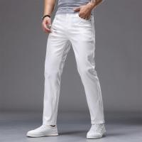 China White White Daily Mid Waist wholesale skinny jeans mens Minimalist Regular Fit Custom (P321) for sale