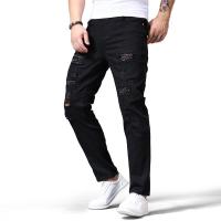 China Daily Washed Mid Waist wholesale skinny jeans mens White Black Youth Trend Custom (P399) for sale