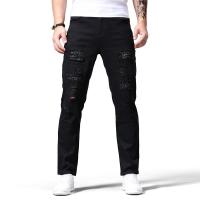 China Daily Washed Mid Waist wholesale skinny jeans mens White Black Youth Trend Custom (P399) for sale
