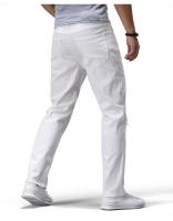 China Daily Washed Mid Waist wholesale skinny jeans mens White Black Youth Trend Custom (P399) for sale