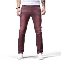 China Mid Waist Washed Mid Waist Youth Trend wholesale skinny jeans mens Blue Army Green Khaki Dark Grey Regular Custom (MG109) for sale