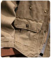 China Regular Daily Fabric Hem Cotton 100% french workwear jacket wholesale Long Sleeve Autumn 2025 Custom (JK757) for sale
