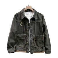 China Army Green Fabric Hem Cotton 100% french workwear jacket wholesale Long Sleeve Autumn 2025 Custom (JK761) for sale