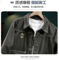 China Army Green Fabric Hem Cotton 100% french workwear jacket wholesale Long Sleeve Autumn 2025 Custom (JK761) for sale