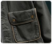 China Army Green Fabric Hem Cotton 100% french workwear jacket wholesale Long Sleeve Autumn 2025 Custom (JK761) for sale