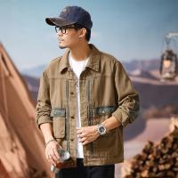 China Cotton 100% Daily Fabric Hem Color Block french workwear jacket wholesale Cotton 100% Long Sleeve Custom (JK750) for sale