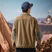 China Cotton 100% Daily Fabric Hem Color Block french workwear jacket wholesale Cotton 100% Long Sleeve Custom (JK750) for sale