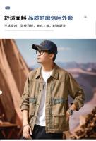 China Cotton 100% Daily Fabric Hem Color Block french workwear jacket wholesale Cotton 100% Long Sleeve Custom (JK750) for sale