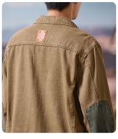 China Cotton 100% Daily Fabric Hem Color Block french workwear jacket wholesale Cotton 100% Long Sleeve Custom (JK750) for sale