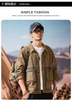 China Cotton 100% Daily Fabric Hem Color Block french workwear jacket wholesale Cotton 100% Long Sleeve Custom (JK750) for sale