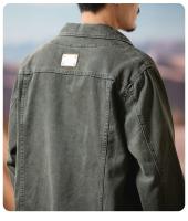 China Cotton 100% Daily Army Green Fabric Hem french workwear jacket wholesale Cotton 100% Long Sleeve Custom (JK733) for sale