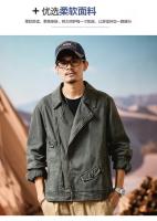 China Cotton 100% Daily Army Green Fabric Hem french workwear jacket wholesale Cotton 100% Long Sleeve Custom (JK733) for sale