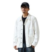 China White Daily Fabric Hem french workwear jacket wholesale Cotton 100% Long Sleeve Custom (JK739) for sale
