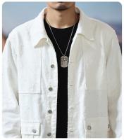 China White Daily Fabric Hem french workwear jacket wholesale Cotton 100% Long Sleeve Custom (JK739) for sale