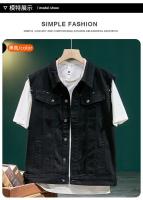 China White Black Basic White Black Cotton 100% men vest wholesale price Autumn 2025 Single Breasted Custom (MJ580) for sale