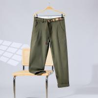 China Metal Accent Daily Washed Mid Waist jogger pants wholesale Army Green Breathable Custom (HY638) for sale