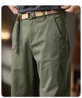 China Army Green Daily Washed Mid Waist cargo pants wholesale price Army Green Solid Color Custom (HY638) for sale