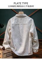 China White White Daily Fabric Hem french workwear jacket wholesale Cotton 100% Long Sleeve Custom (JK739) for sale