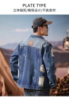 China Standard Blue Daily Fabric Hem french workwear jacket wholesale Long Sleeve Polyester 19% Custom (JK5102) for sale
