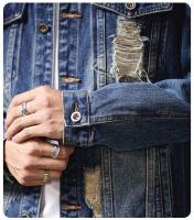China Standard Blue Daily Fabric Hem french workwear jacket wholesale Long Sleeve Polyester 19% Custom (JK5102) for sale