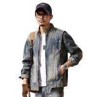 China Standard Daily Fabric Hem Long Sleeve biker jacket wholesale Vintage Color Polyester 19% Custom (JK709) for sale