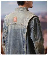 China Standard Daily Fabric Hem Long Sleeve biker jacket wholesale Vintage Color Polyester 19% Custom (JK709) for sale