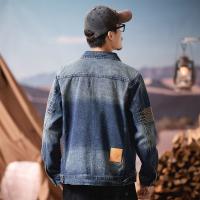 China Polyester 19% Blue Daily Fabric Hem french workwear jacket wholesale Long Sleeve Polyester 19% Custom (JK524) for sale