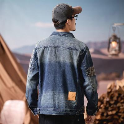 China Polyester 19% Blue Daily Fabric Hem french workwear jacket wholesale Long Sleeve Polyester 19% Custom (JK524) for sale