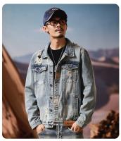 China Standard Daily Fabric Hem Long Sleeve french workwear jacket wholesale Vintage Color Polyester 19% Custom (JK590) for sale