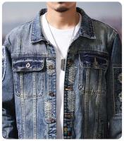 China Daily Blue Daily Fabric Hem french workwear jacket wholesale Long Sleeve Polyester 19% Custom (JK703) for sale