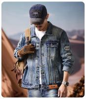 China Daily Blue Daily Fabric Hem french workwear jacket wholesale Long Sleeve Polyester 19% Custom (JK703) for sale