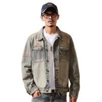 China Polyester 19% Daily Fabric Hem Long Sleeve french workwear jacket wholesale Vintage Color Polyester 19% Custom (JK599) for sale