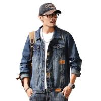 China Blue Blue Basic Daily french workwear jacket wholesale Fabric Hem Long Sleeve Custom (JK530) for sale