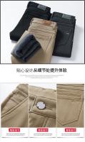 China Daily Winter Mid Waist dress pants wholesale price Black Khaki Solid Color Custom (P403) for sale