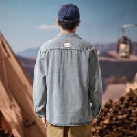 China Blue Blue Solid Color Youth Trend french workwear jacket wholesale Long Sleeve Regular Custom (CS006) for sale